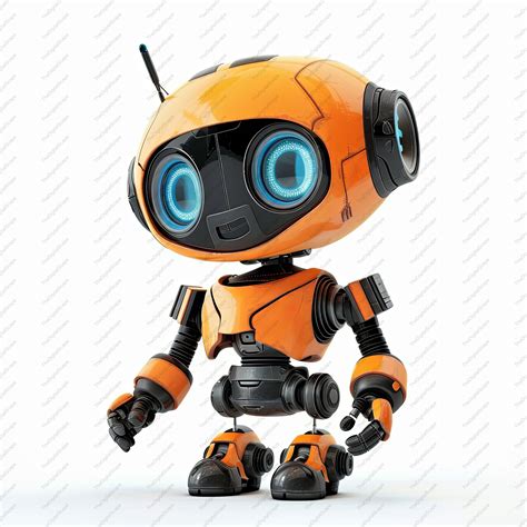 10 Cartoon Cute Smiling Robots Clipart High Quality S Scrapbooks