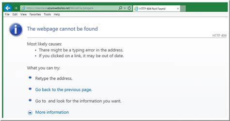 The Webpage Cannot Be Found 404 When Accessing A File On Azure App