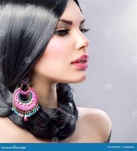 Beauty With Long Black Hair Stock Image Image 29458441