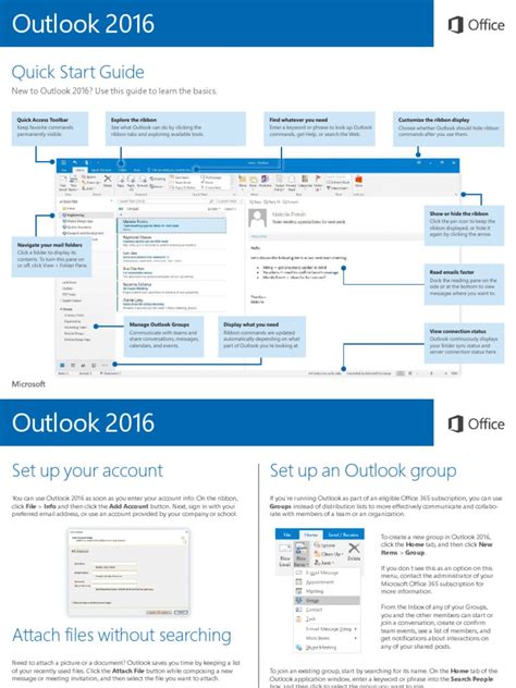 outlook 2016 quick start guide pdf