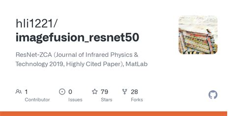 GitHub Hli Imagefusion Resnet ResNet ZCA Journal Of Infrared Physics Technology
