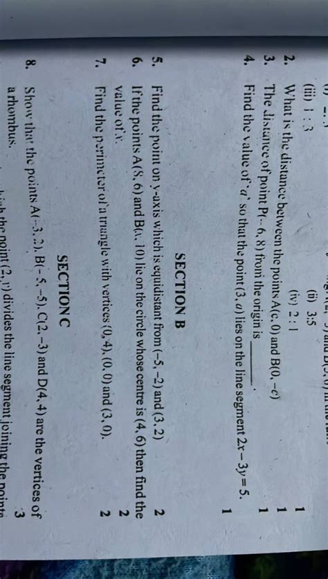 Iii I Ii The Distance Of Point P From The Origin Is