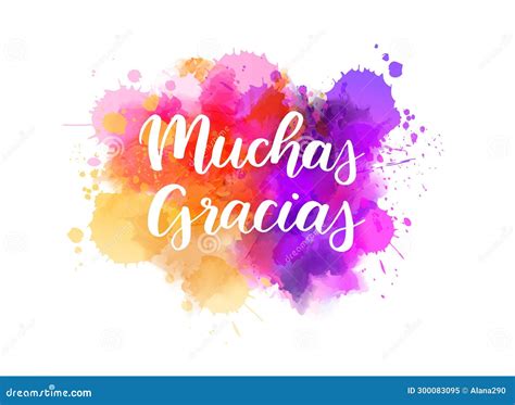 Muchas Gracias Thank You Very Much In Spanish Handwritten Modern Calligraphy Lettering Text