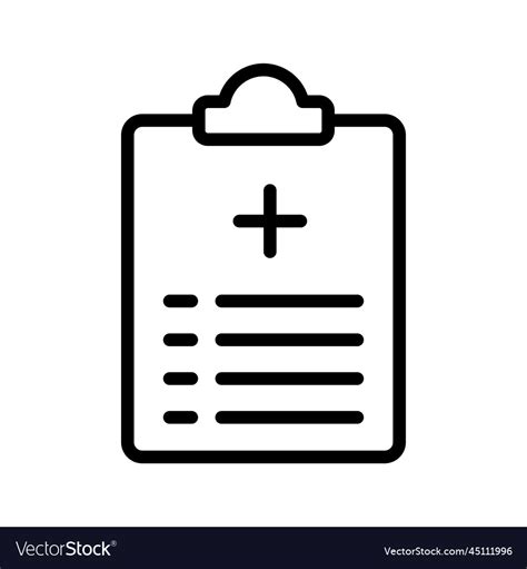 Medical Report Check Icon Royalty Free Vector Image