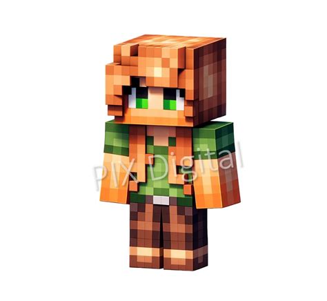 Block Characters Minecraft 5 Digital Images Clipart Creeper Pngs Digital Art Minecraft Dtf