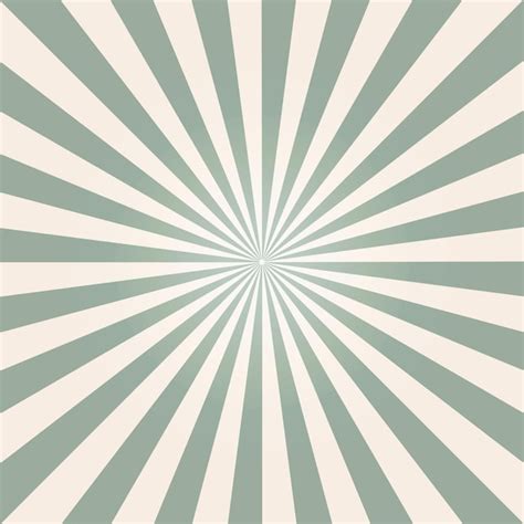 녹색과 베이지색 버스트 배경입니다 햇빛 복고풍 배경입니다 판타지 벡터 일러스트 레이 션 프리미엄 벡터