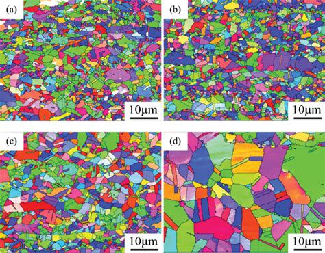 Ebsd Microstructures Of Specimens Annealed At A 750°c B 800°c C Download Scientific