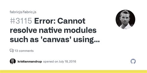 Error Cannot Resolve Native Modules Such As Canvas Using Latest