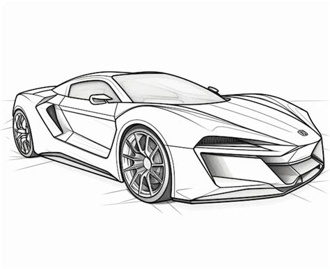 Carro Para Colorir Foto Premium