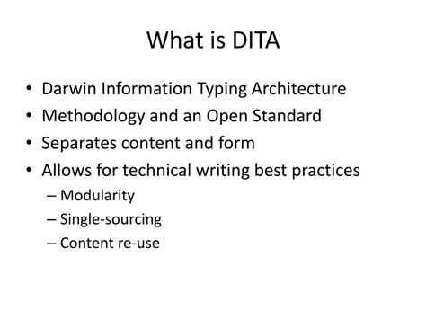 Ppt Dita For Beginners Powerpoint Presentation Free Download Id