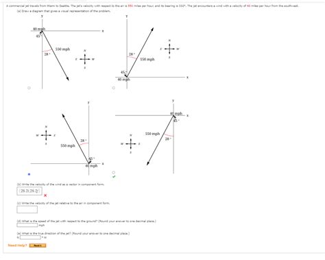 solved b write the velocity of the wind as a vector in