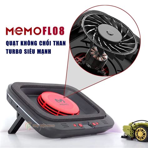 Quạt Tản Nhiệt Laptop Memo Fl08 Tản Khí Nén Turbo 2400rpm Giảm Nhiệt
