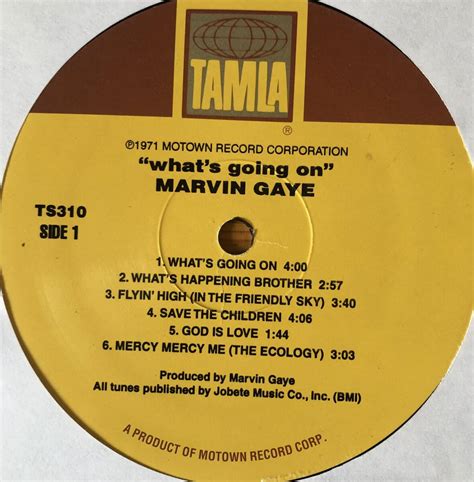 Marvin Gaye Whats Going On Lp レコード Tamla Records Ts310randb、ソウル｜売買され