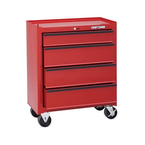 Craftsman 26 12 4 Drawer Roll Away Homeowner Tool Chest Red Tools