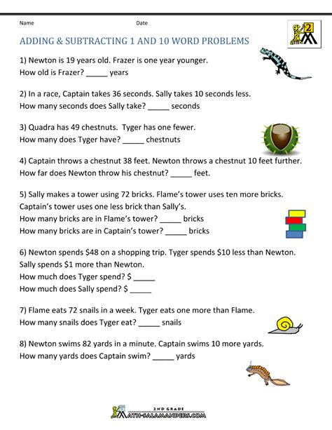 Math Word Problems Addition And Subtraction