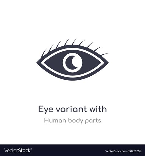 Eye Variant With Enlarged Pupil Outline Icon Vector Image
