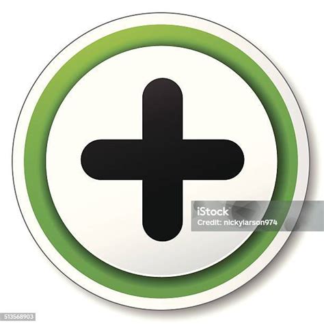 더하기 기호 아이콘 벡터 에 대한 스톡 벡터 아트 및 기타 이미지 녹색 더하기 기호 Istock