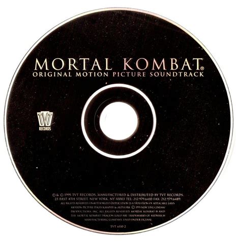 1995 Mortal Kombat Original Motion Picture Soundtrack Audio Cd
