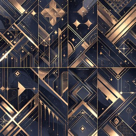 Premium Photo Golden Cosmic Patterns Elegant And Mystical Stock Image