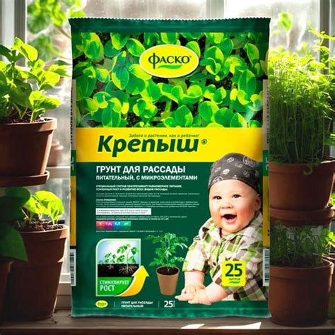 Грунт для рассады Фаско Крепыш 25л купить c доставкой на OZON по низкой ...