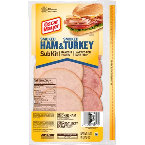 Oscar Mayer Smoked Ham And Smoked Turkey Subkit 28 Oz From Food City