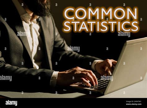 Hand Writing Sign Common Statistics Concept Meaning Deals With