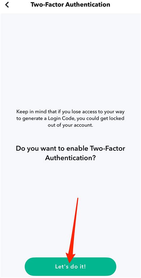 Snapchat How To Turn On Two Factor Authentication