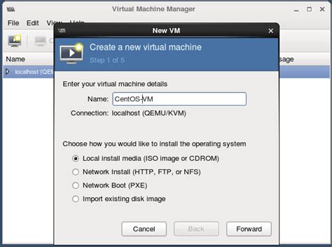 Creating CentOS VM Image Using RedHat Virtual Machine Manager