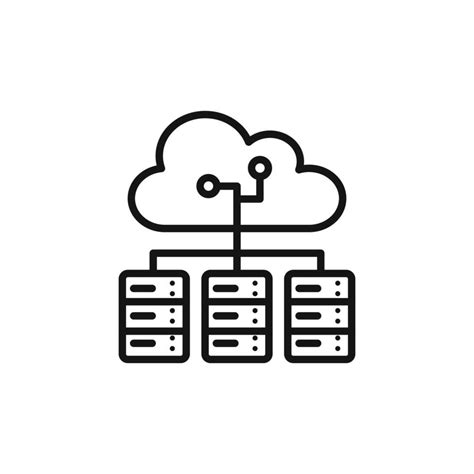 Cloud Data Center Icon Logo Sign Outline 47567192 Vector Art At Vecteezy