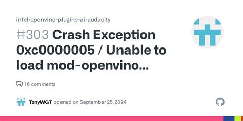 Crash Exception 0xc0000005 Unable To Load Mod Openvino Module · Issue 303 · Intelopenvino