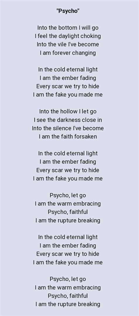 Breaking Benjamin Lyrics So Cold