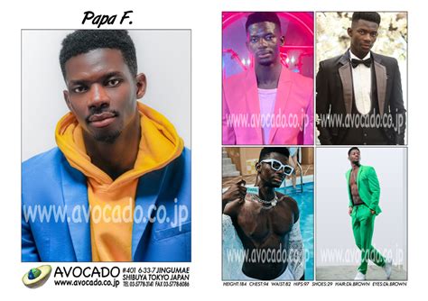 Papa F Models ｜ Avocado 外国人モデル事務所／model Agency Tokyo