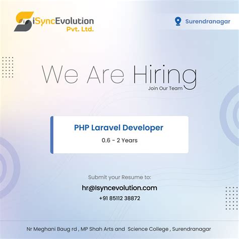 Isyncevolution Pvt Ltd On Linkedin Hiringalert Surendranagarjobs