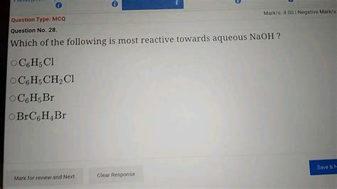 Question Type MCQMark S 4 00 Negative Mark S Question No 28 Whic