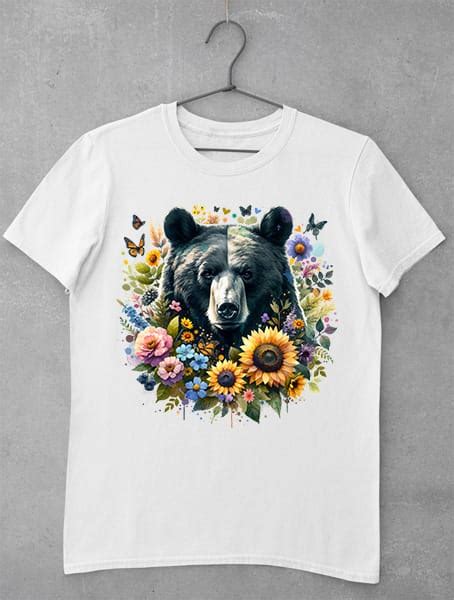 Tricou Ursul Cu Flori Grizzlyshopro