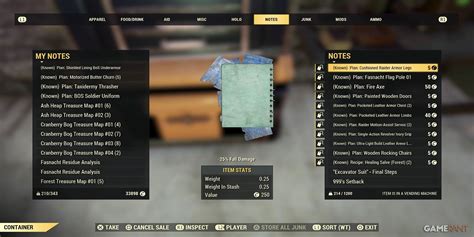 Fallout 76 How To Manage Stash Weight