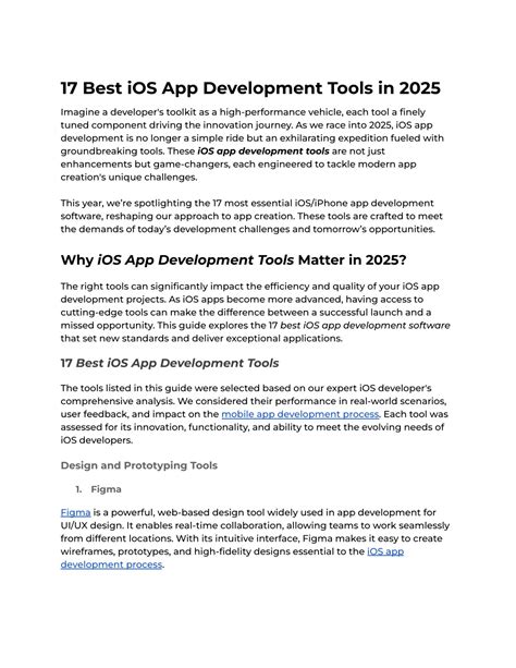 ppt 17 best ios app development tools in 2025 powerpoint presentation