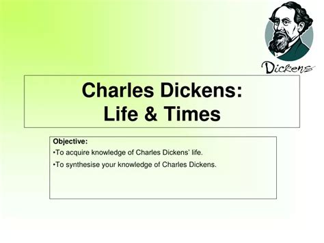 Ppt Charles Dickens Life And Times Powerpoint Presentation Free