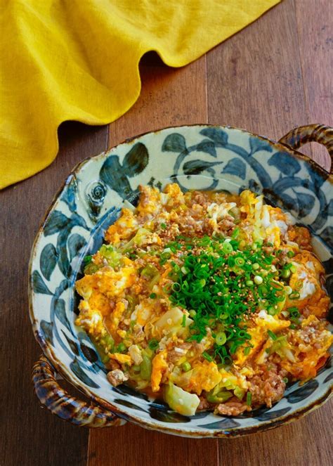サッと炒めてもう一品♪豚ひき肉ときゃべつの卵とじ炒め レシピサイトnadia