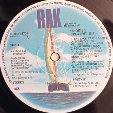 Smokie Greatest Hits Rak 1977 Nm Aukro