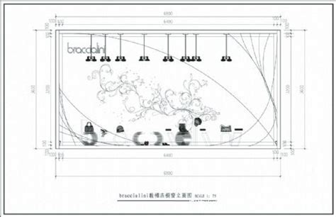 橱窗平面图立面图 服装橱窗立面图 ad橱窗立面图 大山谷图库