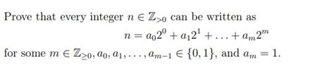 solved prove that every integer ninz 0 ﻿can be written