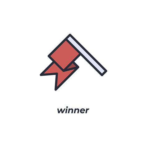 Vector Sign Of Winner Symbol Is Isolated On A White Background Icon Color Editable 11373341