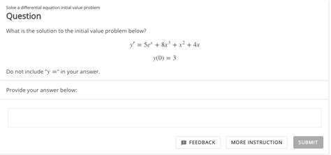 Solved Solve A Differential Equation Initial Value Problem
