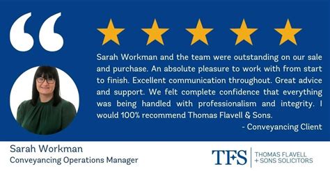 Thomas Flavell And Sons On Linkedin Clientpraise Conveyancing Tfs Feedbackfriday