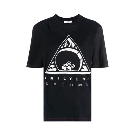 Marine Serre Moon Panel Graphic T Shirt Black Goat