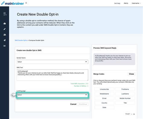Double Opt In Sms Signup Mainbrainer