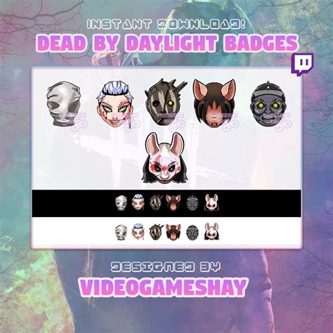 Dead By Daylight Sub Badges Dbd Killer Edition Horror Twitch Sub Badges Etsyde Dead By Daylight Sub Badges Dbd Killer Edition Horror Twitch Sub Badges Etsyde