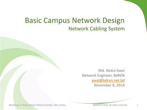 Basic Campus Network Design Network Cabling System PDF Computer Networking Computing
