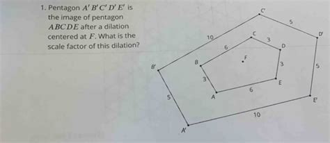 Solved 1 Pentagon Abcde Is The Image Of Pentagon Abcde After A